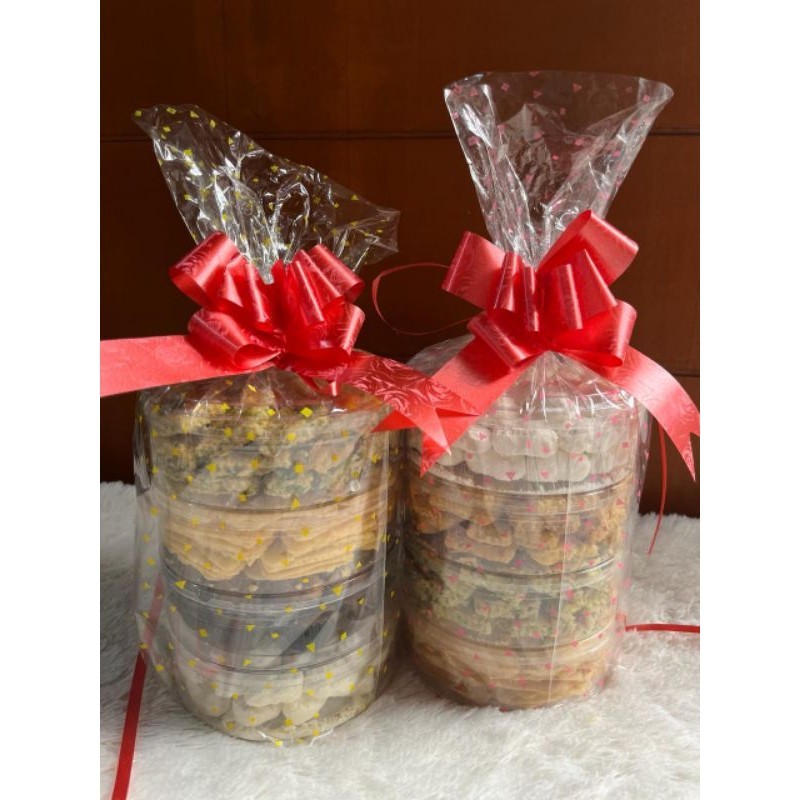 Jual paket hampers kue kering homemade / kue lebaran/kue kering isi 4 toples/Hampers kue kering ...
