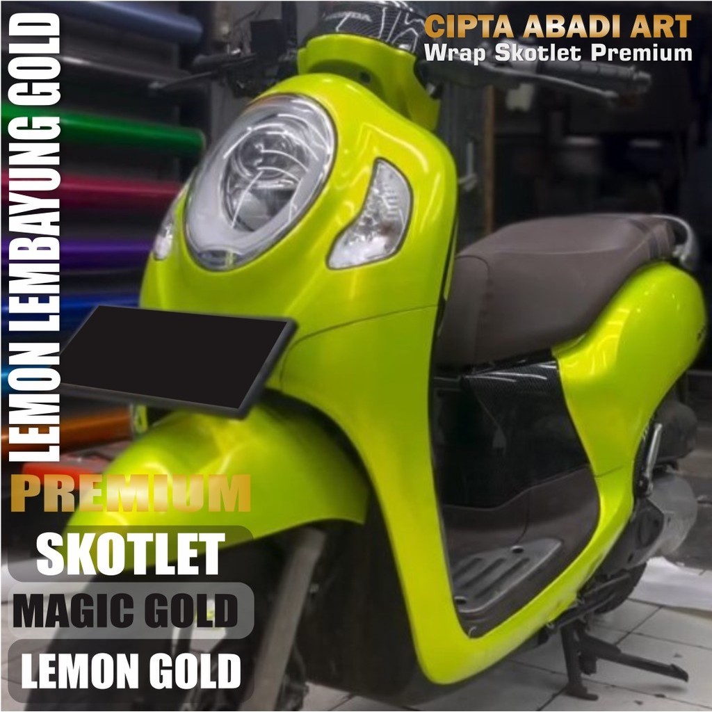 Jual SKOTLET STIKER MOTOR LEMON YELLOW GOLD PREMIUM SKOTLITE MAGIC GOLD ...