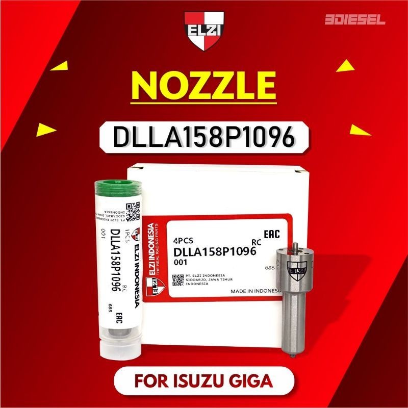Jual Commonrail Nozzle P1096 DLLA158P1096 Elzi for Isuzu Giga Isuzu ...