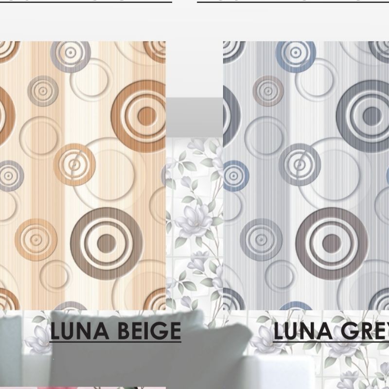Jual KERAMIK GLOSSY MOTIF LUNA BEIGE DAN GREY UKURAN 25X40 BY KOBIN ...