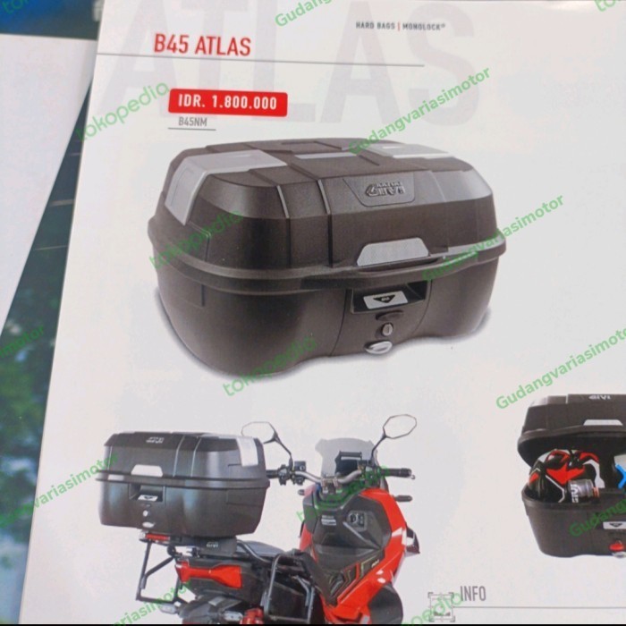 Jual Box Motor Givi B45Nm / B45 Atlas New Model Original Givi Terbagus | Shopee Indonesia
