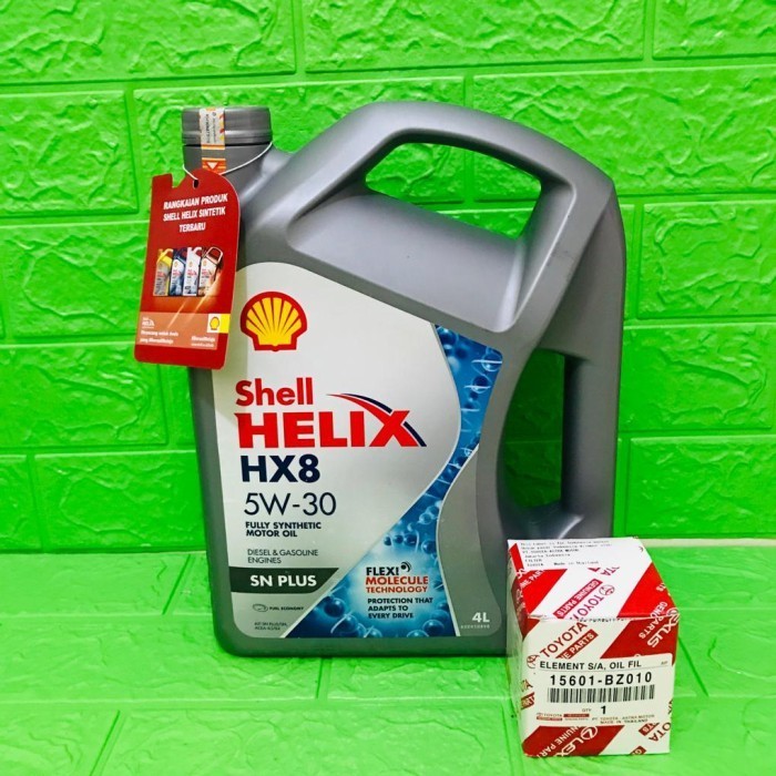 Jual OLI SHELL HELIX HX8 5W-30 4L / PAKET FILTER OLI NEW AVANZA XENIA ...