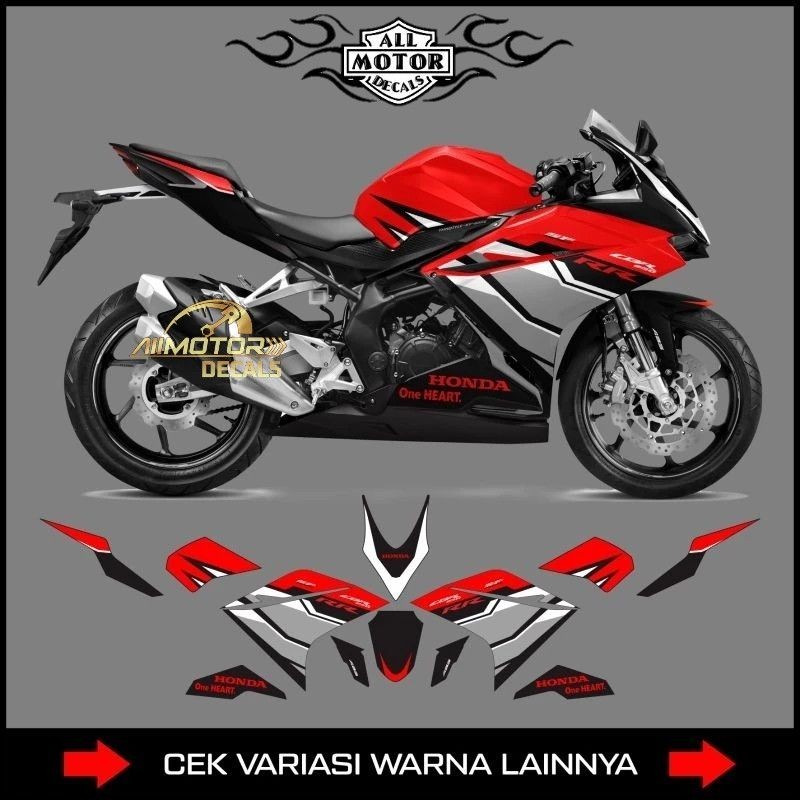 Jual Stiker Striping Honda Cbr250RR Old K64 Livery Racing Red / Decal ...