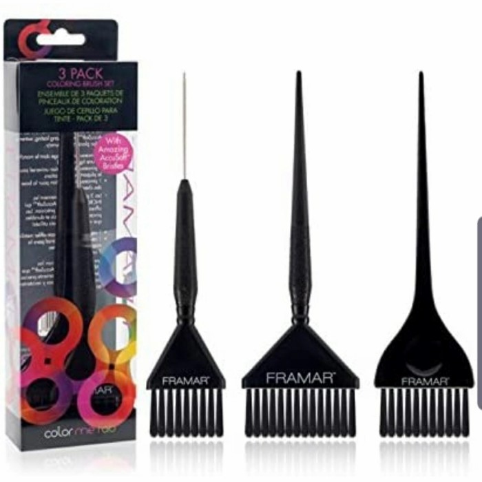 Jual alat salon kuas cat rambut FRAMAR FAMILY PACK HAIR COLOR BRUSH SET ...