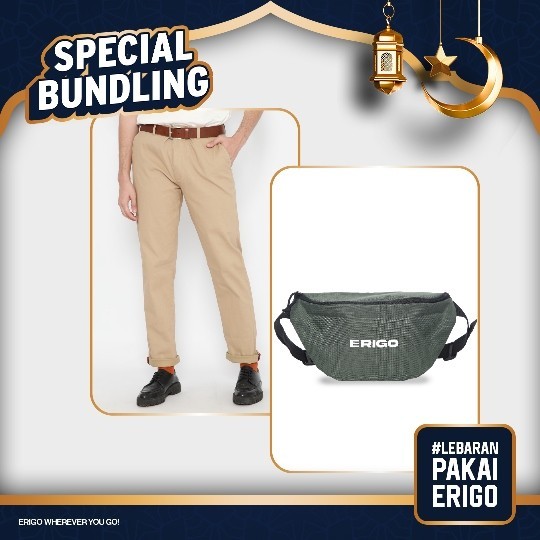 Jual Erigo Bundling Chino Pants dan Waist Bag | Chino Pants Caprio ...
