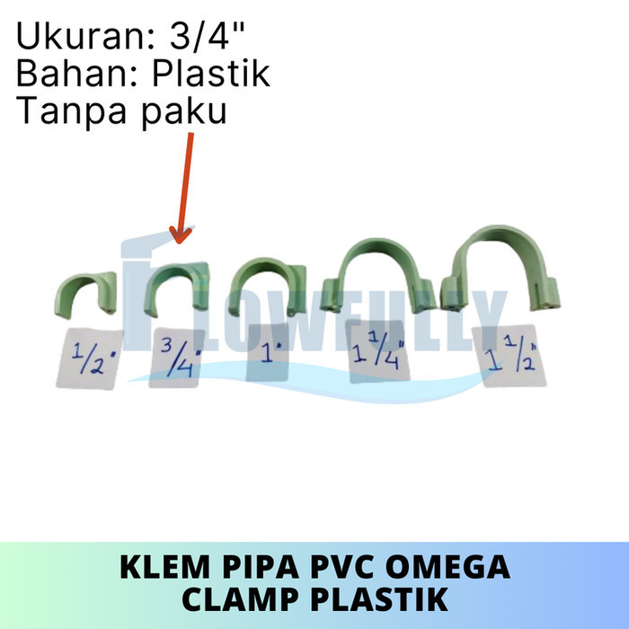 Jual KLEM CLAMP PIPA PVC 3/4 INCH ARROW PLASTIK 0,75 DIM | Shopee Indonesia