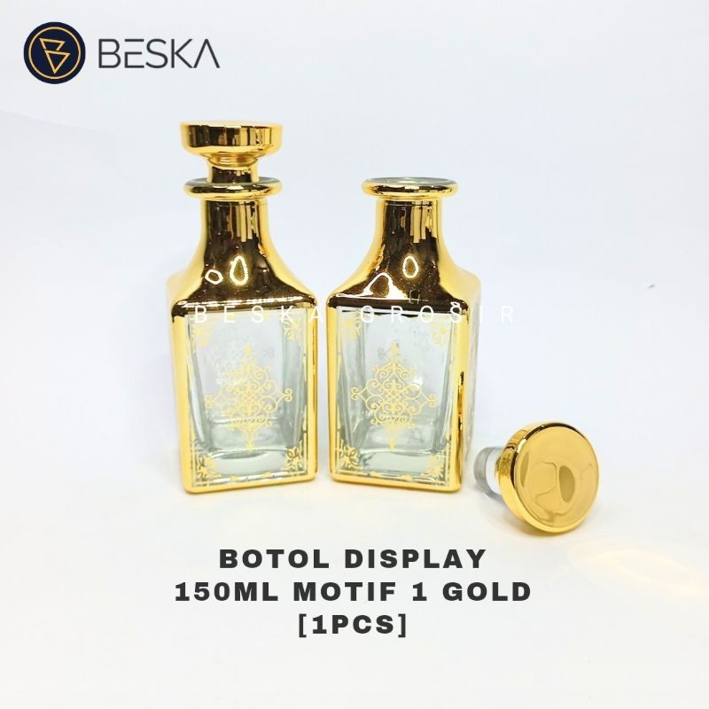 Jual 186 [1pcs] BOTOL DISPLAY 150ML MOTIF 1 GOLD - BESKA GROSIR ...