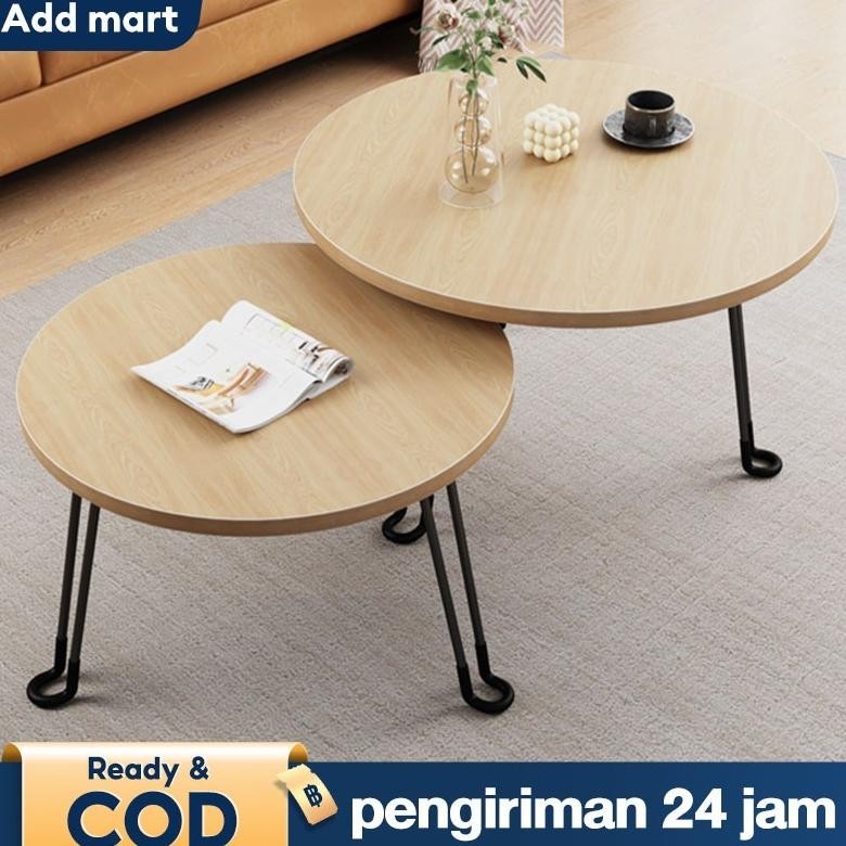 Jual Meja Lipat Bulat Ukuran 80cm Meja Kecil Meja Estetik Meja Bulat ...