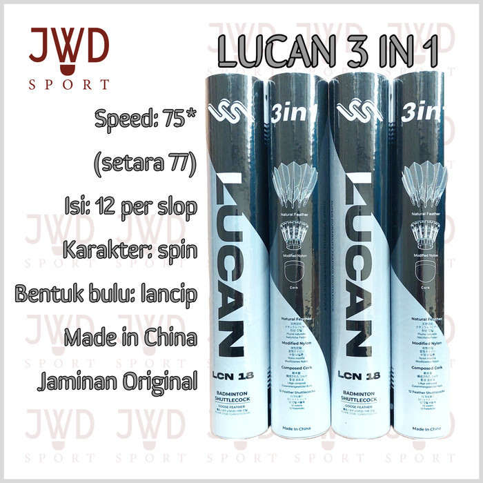 Jual Shuttlecock Lucan 3 In 1 Original Isi 12 Kok Badminton Bulutangkis ...