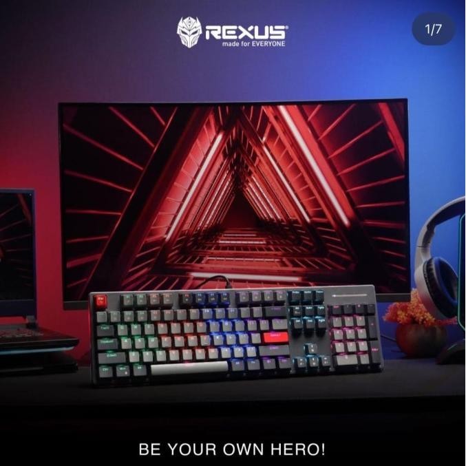 Jual New Rexus Heroic Kx5 Fullsize Mechanical Gaming Keyboard | Shopee Indonesia