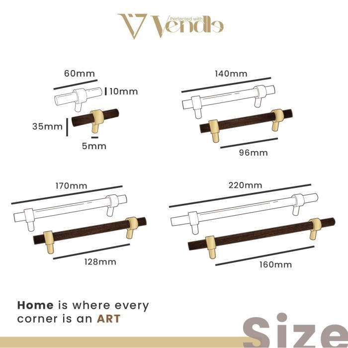 Jual Handle Laci Minimalis - Gagang Pintu Lemari Kabinet Kayu Pull T ...