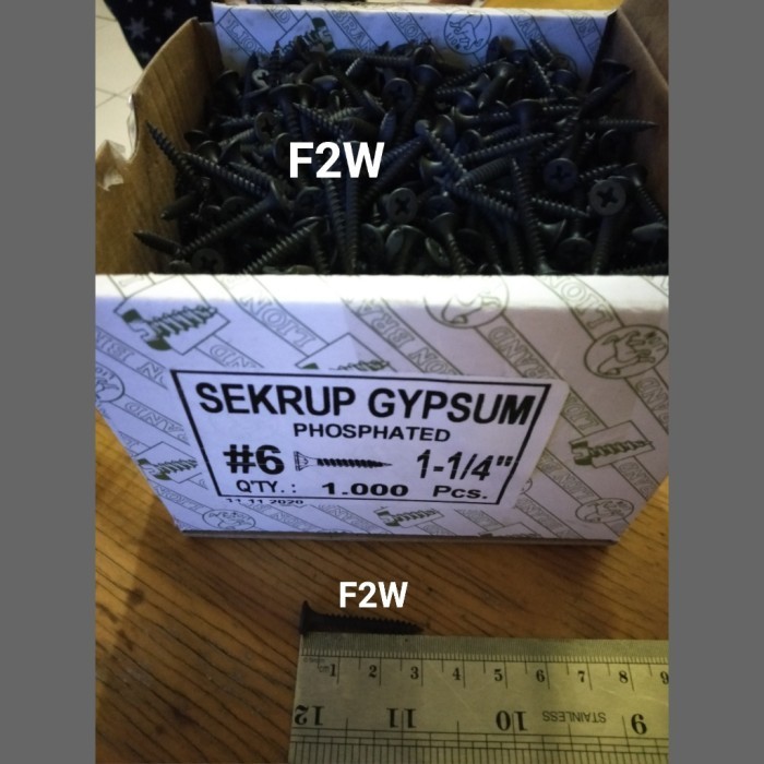 Jual Sekrup Gipsum Moon Lion 6X1-1/4" Skrup Gypsum Lion Drywal Screw 3Cm | Shopee Indonesia