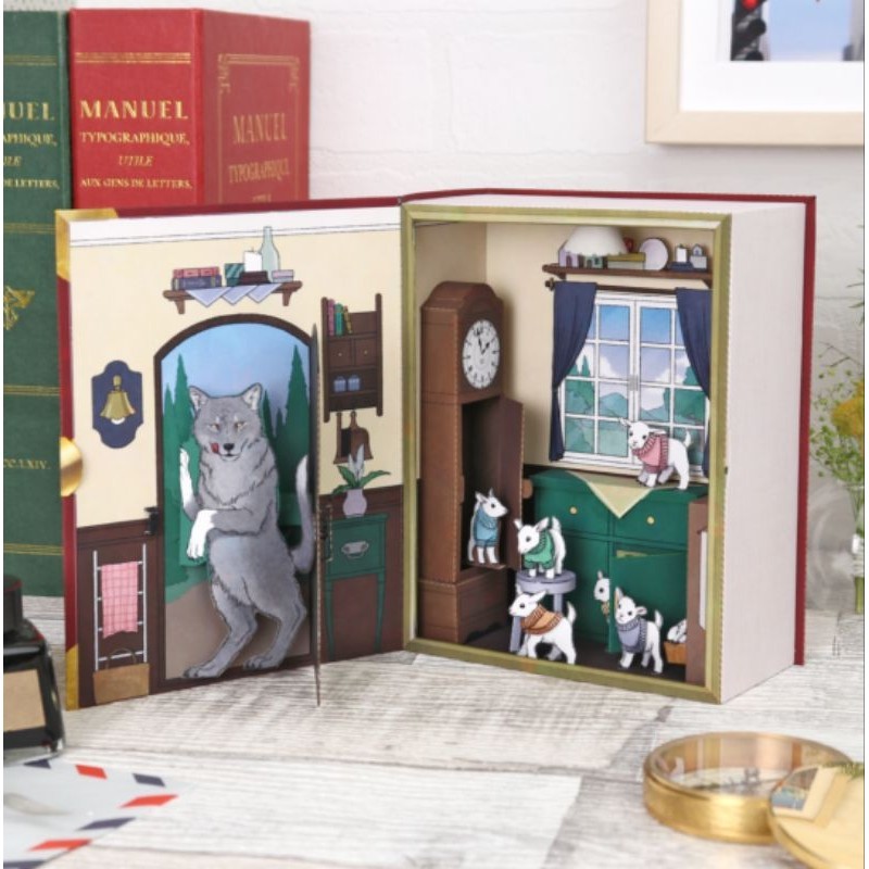 Jual DIY papercraft buku diorama cerita srigala dan kambing (CP-AgE16 ...