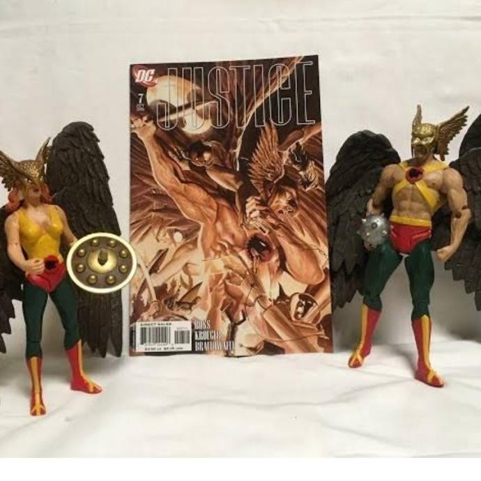 Jual Dc Direct Justice Alex Ross Hawkman and Hawkgirl mcfarlane ...