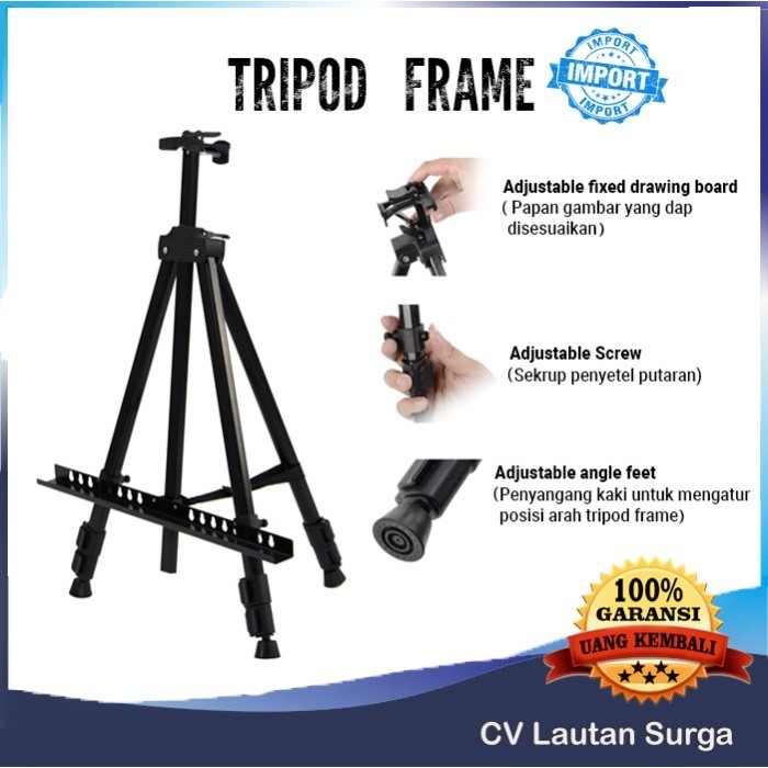 Jual Tripod Frame Murah Stand Frame Foto Tripod Whiteboard, Stand Lukis ...
