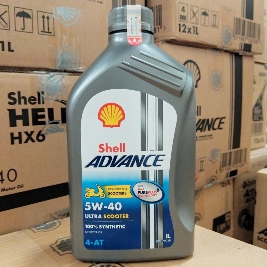 Jual OLI MESIN MOTOR MATIC SHELL ADVANCE ULTRA SCOOTER 5W-40 1 LITER ...