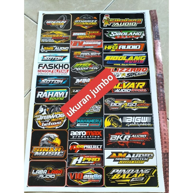 Jual Stiker Sound | Stiker 1 Lembar | Stiker Pack Ukuran 31cmx47cm ...