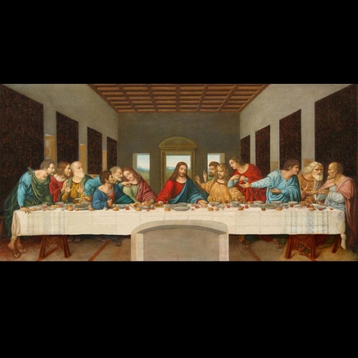 Jual Repro digital Lukisan Perjamuan Kudus Last Supper Yesus Da Vinci ...
