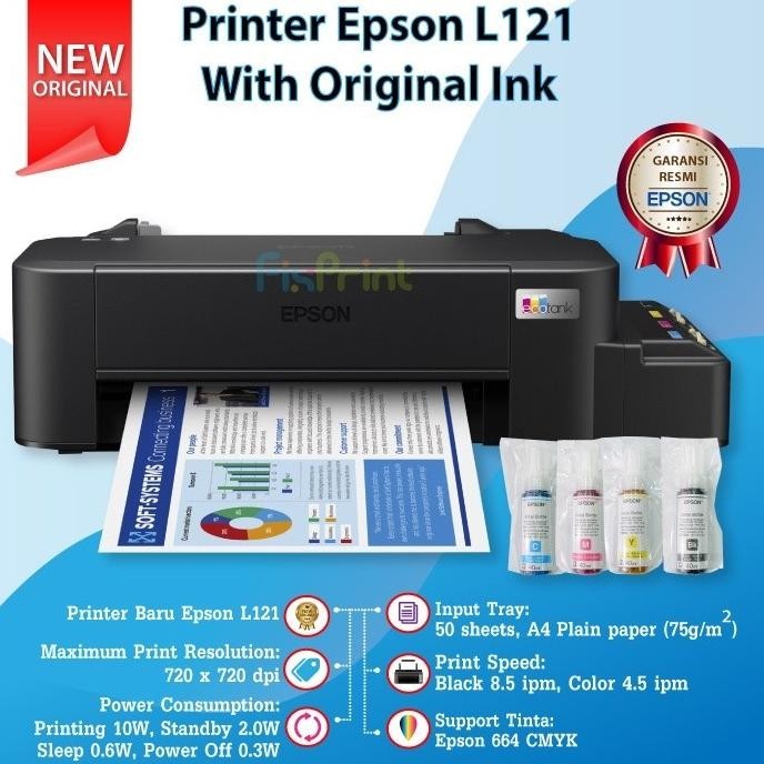 Jual Termurah!! Printer Epson L121 A4 Ink Tank Printer Epson L121 L 121 ...