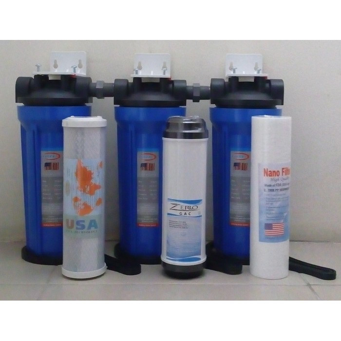 Jual Paket 3 Filter Air Pam Dan Sumur / Air Tanah | Shopee Indonesia