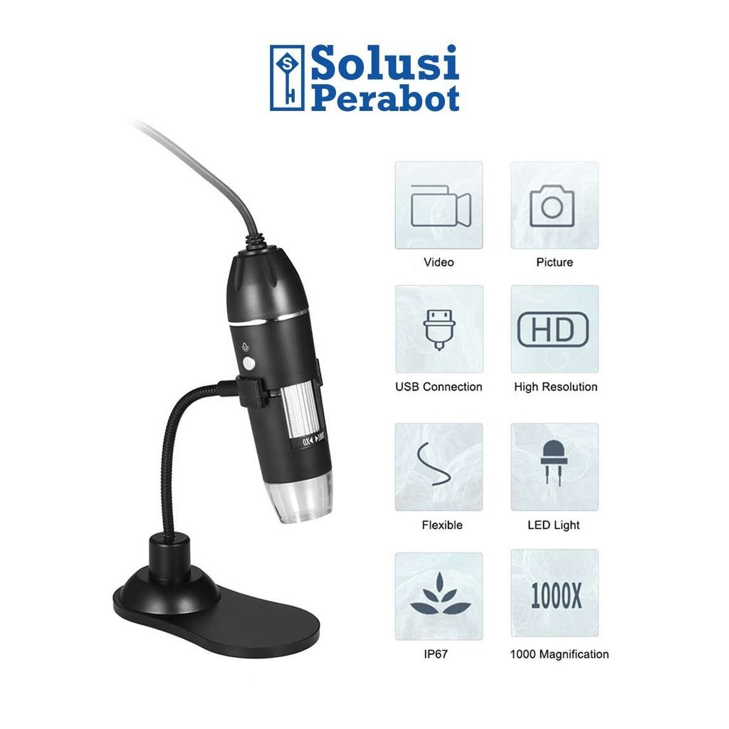 Jual Mikroskop Digital Elektronik LED 50x-1000x SP / USB Microscope ...