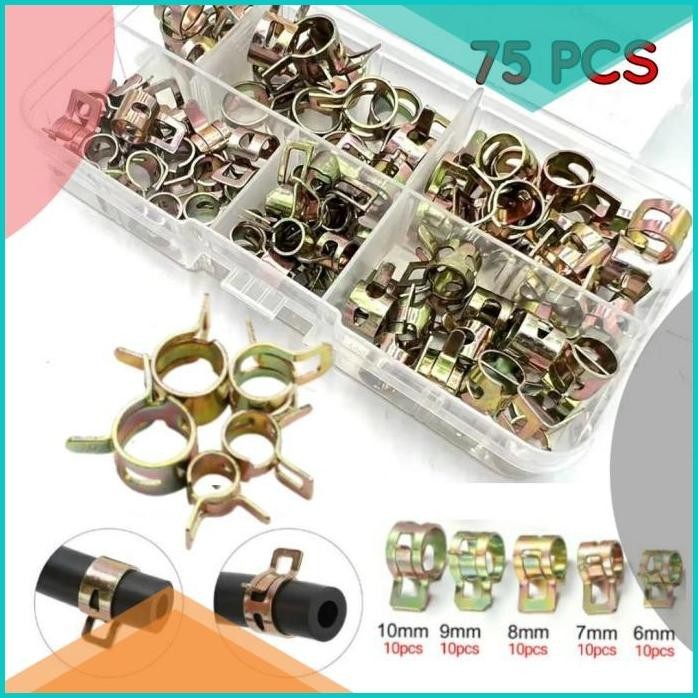 Jual Klem Spring Penjepit Selang Bahan Bakar Air Vacum Udara SET Hose ...