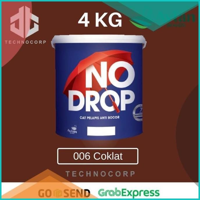 Jual NO DROP 006 COKLAT / CAT PELAPIS ANTI BOCOR TEMBOK GENTENG 4 KG 19F3B2 | Shopee Indonesia