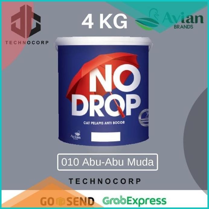 Jual NO DROP 010 ABU ABU MUDA / CAT PELAPIS ANTI BOCOR TEMBOK GENTENG 4 KG | Shopee Indonesia