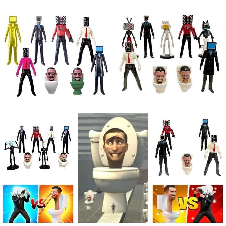 Jual (mainan) 9pcs Skibidi Toilet Action Figure Speakerman TV Man ...