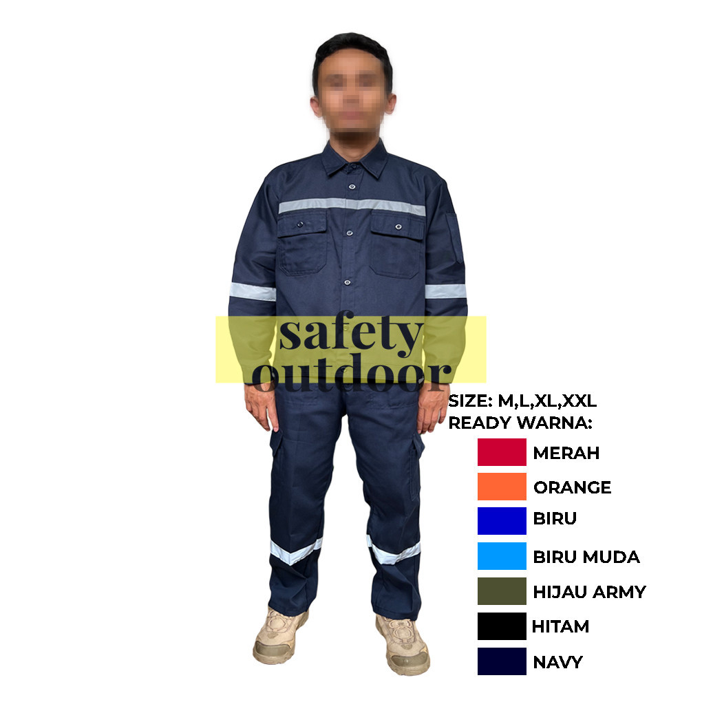 Jual Wearpack Safety Atasan /Dongker polos/Kemeja Safety/Baju Kerja ...
