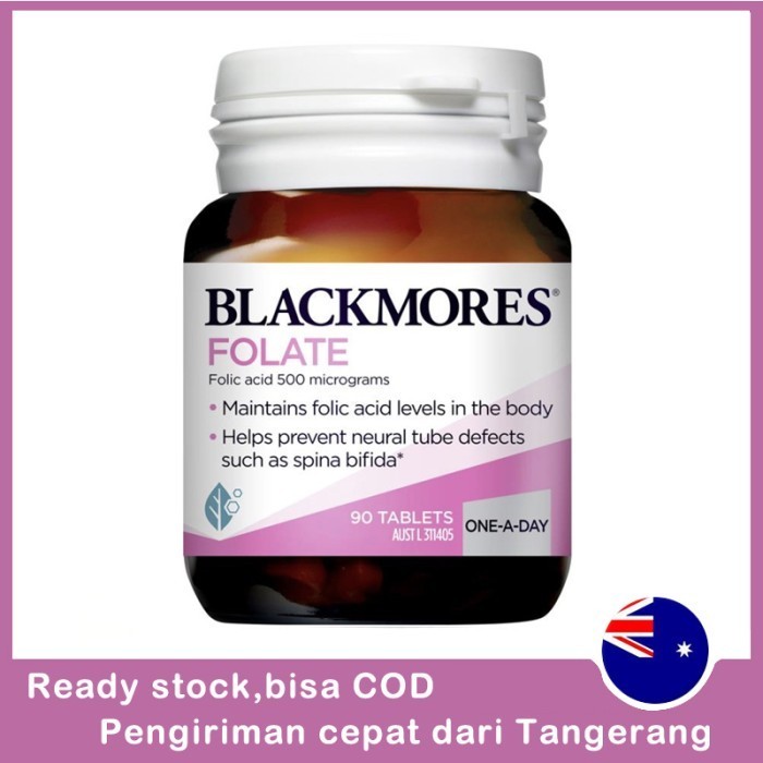 Jual Blackmores Pregnancy Folate Optimises Folic Acid Levels 90 Tablets ...