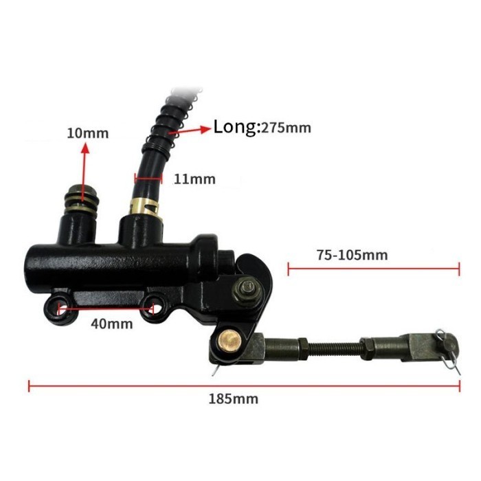 Jual Master Silinder Rem Hidrolik Belakang Untuk Motor Atv Dirt Bike ...