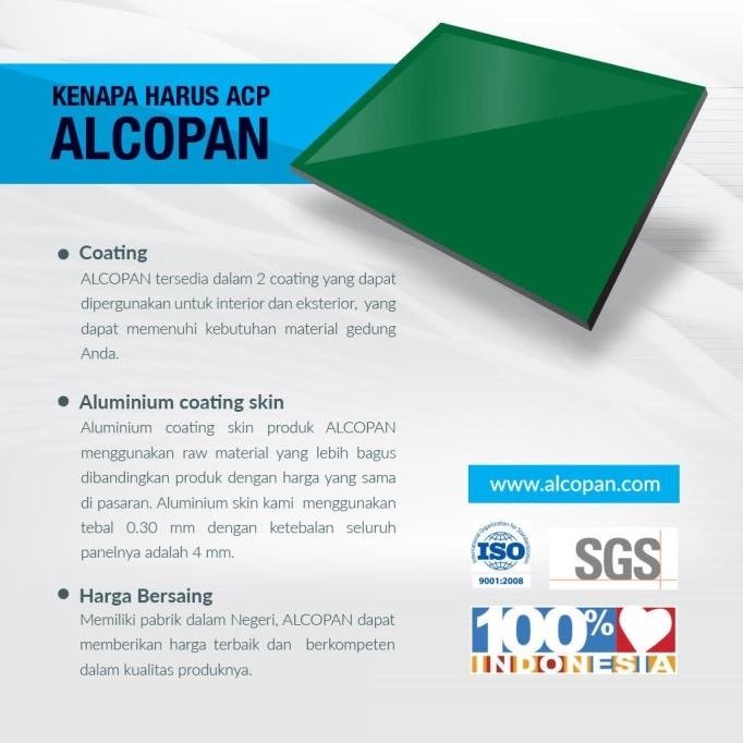 Jual ACP Alcopan 1220x4880x4mm PVDF Outdoor Aluminum Composite Panel ...