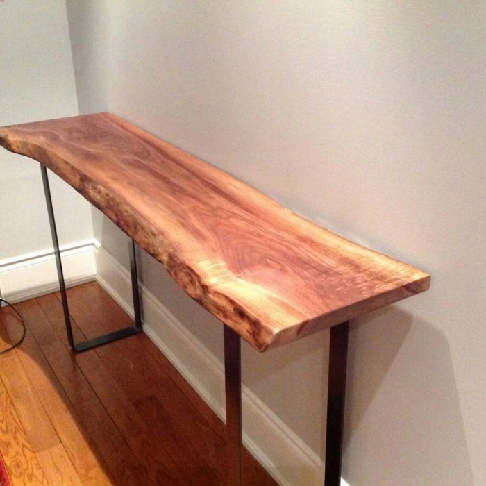 Jual Meja Sisi Dinding Live Edge Console Table Kaki Besi | Shopee Indonesia