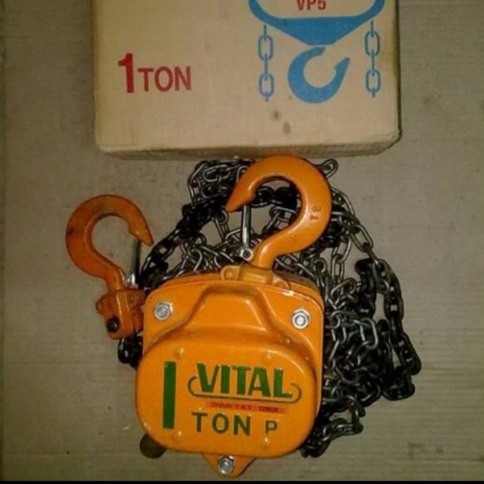 Jual Ready TAKEL 1 ton x 7 meter CHAIN BLOCK 1t x 7m VITAL VP-5 JAPAN ...