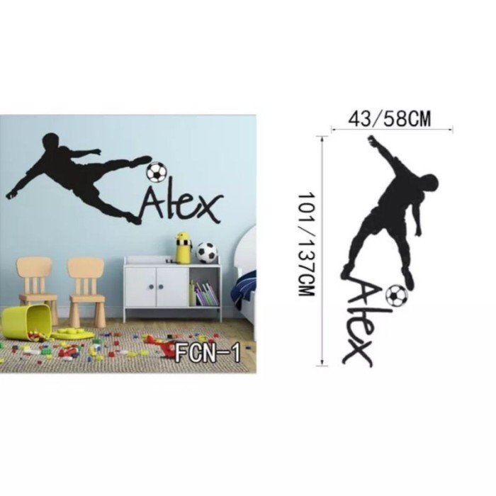 Jual Stiker Dinding Kamar Tidur Anak Cowok Tema Sepak Bola Wall Sticker ...