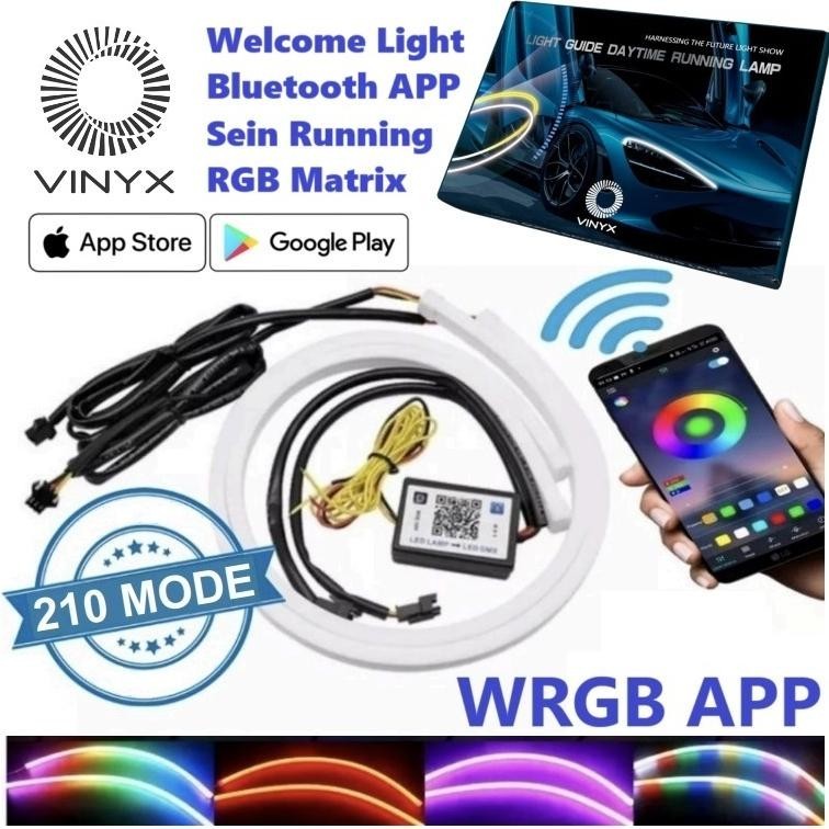 Jual Lampu LED DRL Alis Flexibel WRGB APP 30 60 cm Welcome + RGB Matrix ...