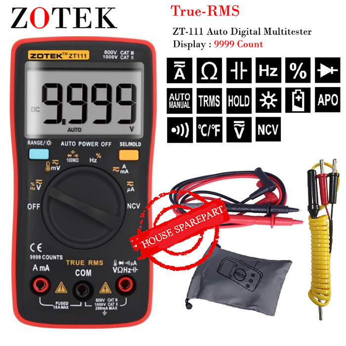 Jual NEW SERIES AVOMETER DIGITAL ZOTEK ZT111 - MULTITESTER DIGITAL ...