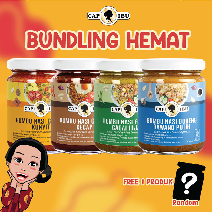 Jual Ready BELI 4 DAPAT 5 Bumbu Nasi Goreng CAP IBU all Varian GRATIS 1 ...
