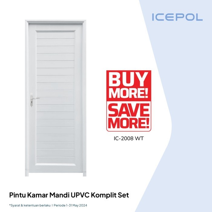 Jual ICEPOL PINTU KAMAR MANDI FULL UPVC 80X200 KOMPLIT SET | Shopee ...