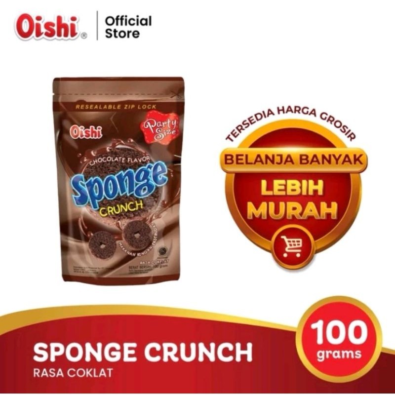 Jual Sponge Crunchy Rasa Cokelat 100g | Shopee Indonesia