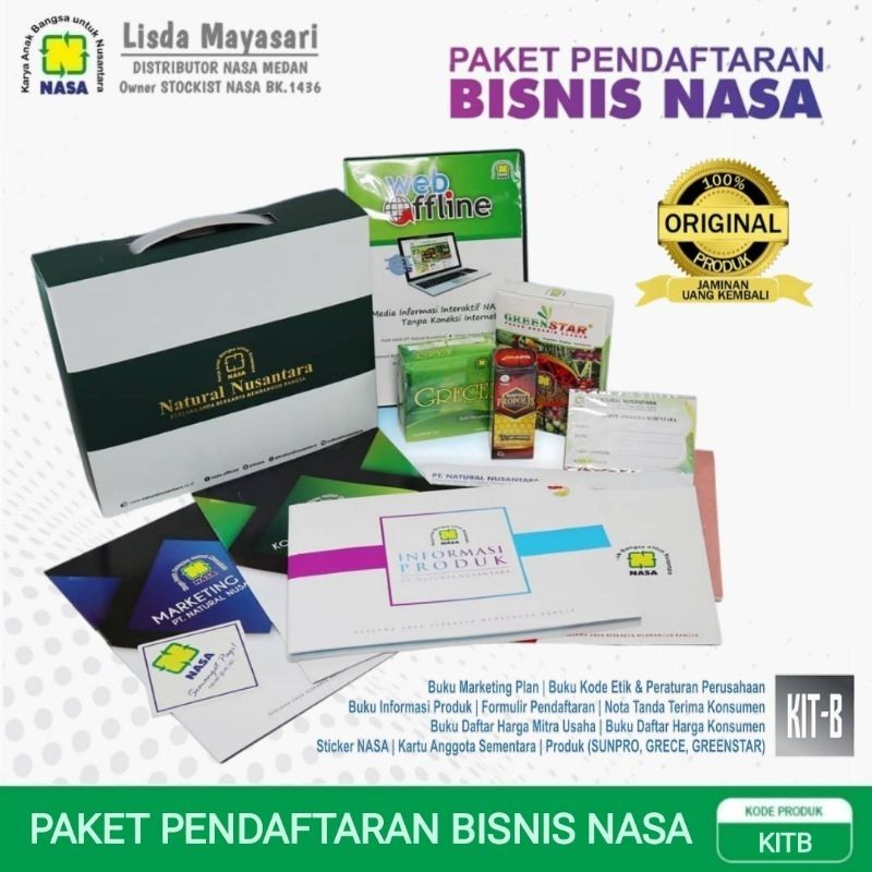 Jual KITB PAKET PENDAFTARAN BISNIS NASA Asli Original Ori NASA Official ...