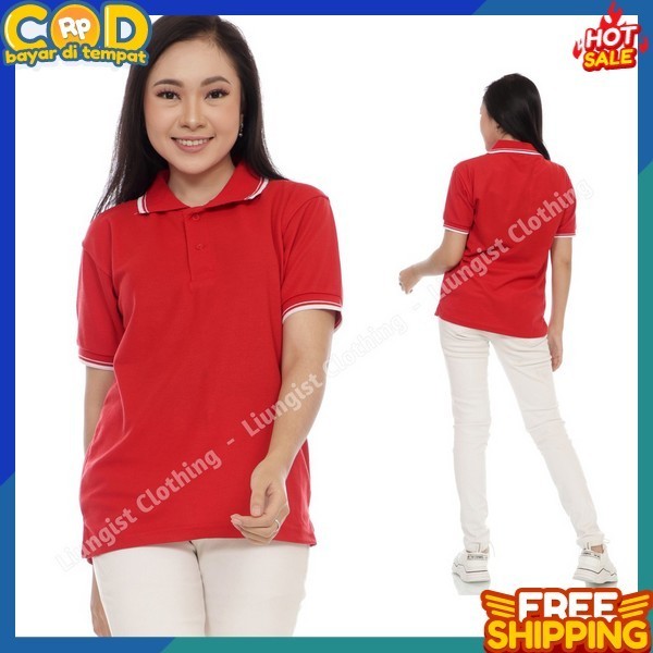 Jual Bju Kersh Pria Original Polo Motif Tujuhbelasan Atasan Perempuan Berkrah Hut Ri Baju Kerah ...