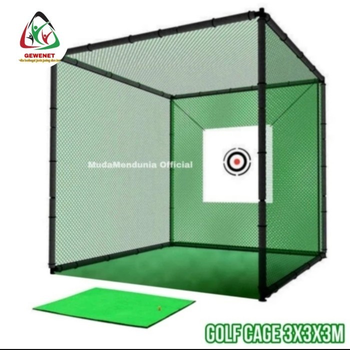 Jual jaring golf net driving + pipa pvc kuat 1inch 3mx3mx3m | Shopee ...