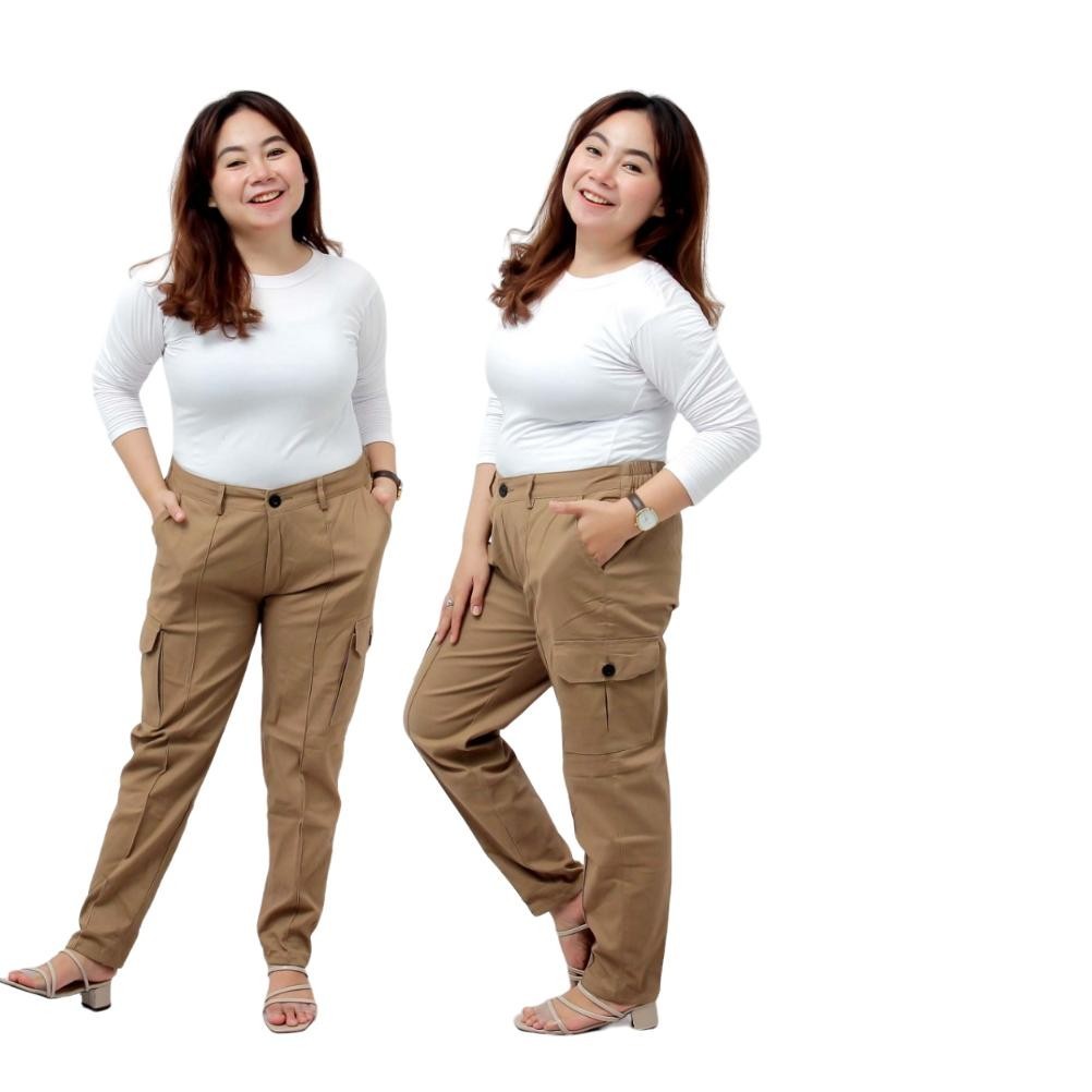 Jual Putri Nasya - Celana Big Size Panjang Ukuran 8L,6L,5L,4L,2L,Xl, All Size Warna Cream Moca ...