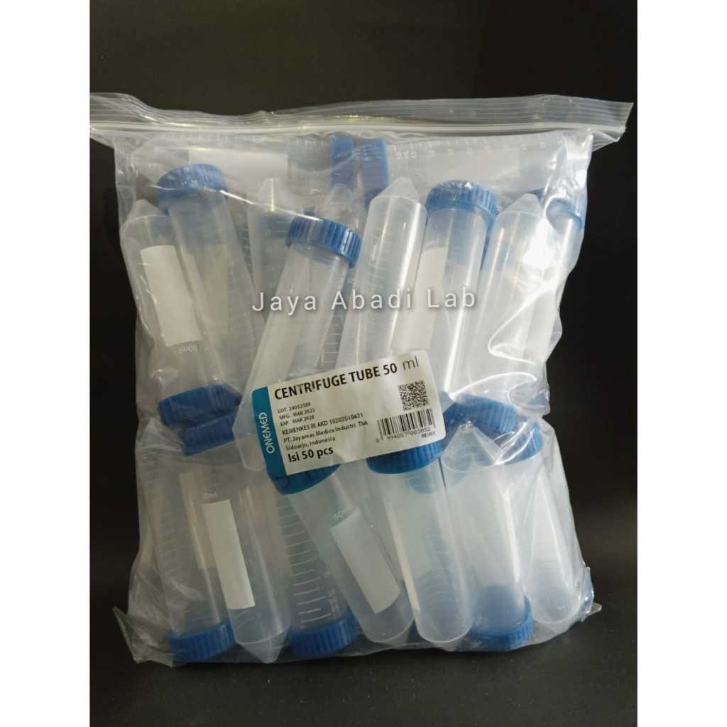Jual Tube 50 ml 50ml sentrifus centrifuge ecer tabung plastik onemed ...