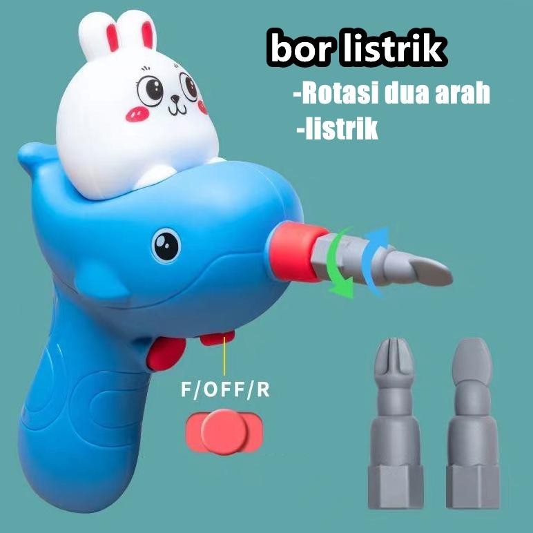 Jual VIRAL Mainan Tool Box 3D 224pcs Drill Bor Obeng Anak | Mainan ...