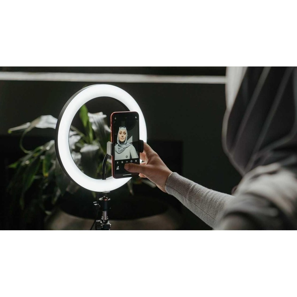 Jual RING LIGHT 26CM + LIGHT STAND TRIPOD 2M SELFIE VLOGGER ...