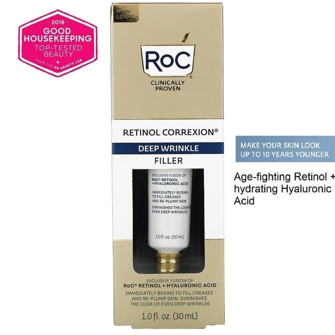 Jual RoC Retinol Correxion Deep Wrinkle Facial Filler with Hyaluronic ...