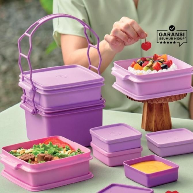 Jual Rantang Tupperware Besar 4 Susun Lunch Box Tempat Makan Bekal ...
